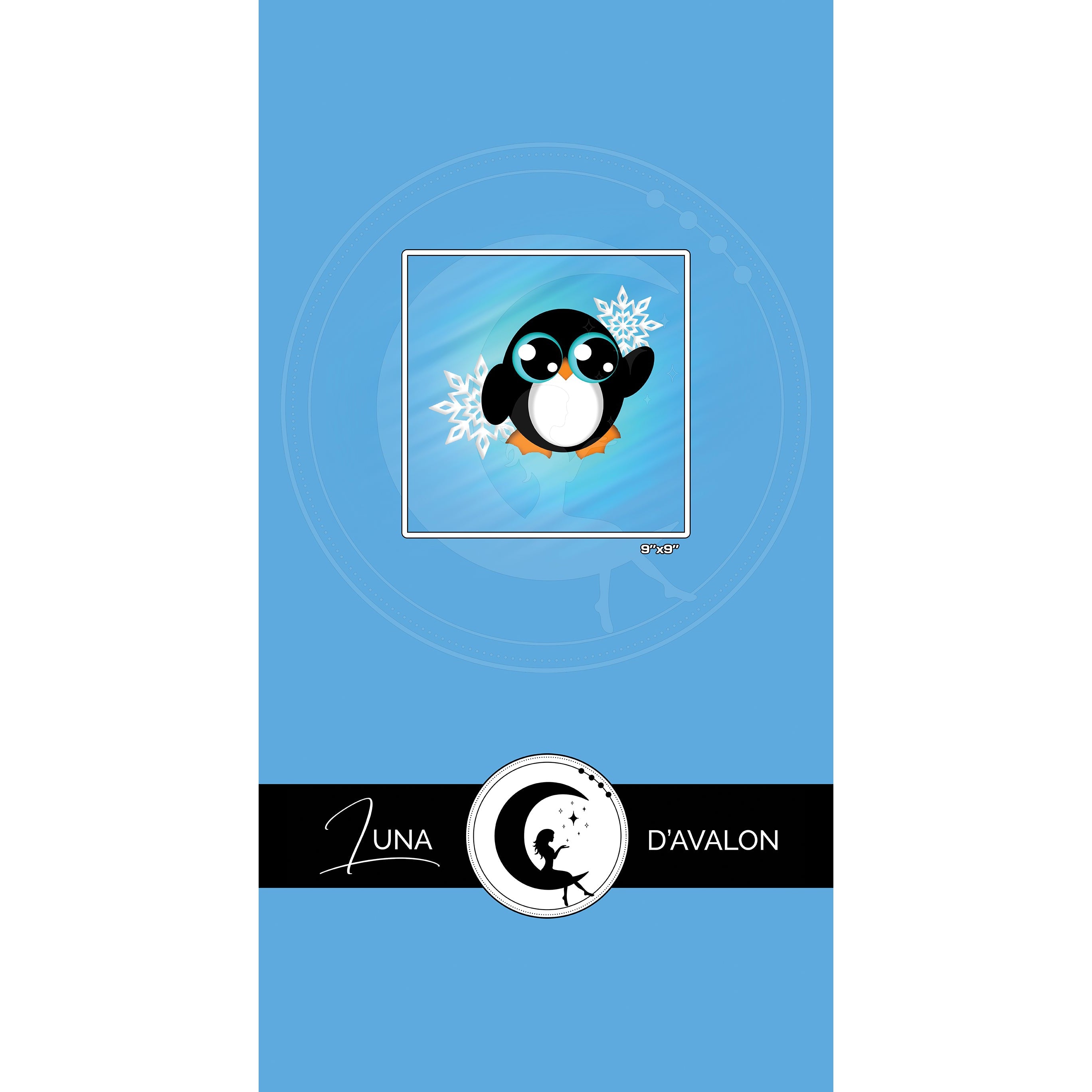 Panneau Hoodie - Bébé Pingouin - Curieux | Luna d'Avalon